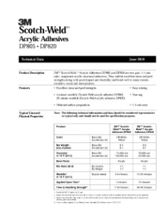 3M™ Scotch-Weld™ Acrylic Adhesive DP805 | 3M Malaysia