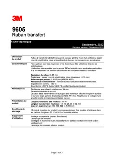 Ruban à Transfert d'Adhésif 9605 3M™ | 3M France