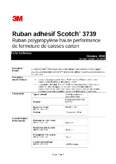 Ruban adhésif de fermeture de caisse carton 3739 Scotch®, Transparent ...