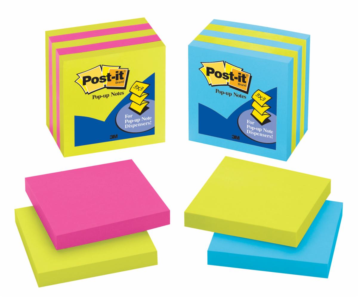 Post-it® Pop-up Notes, 3 in x 3 in, Ultra Collection, 5 Pads/Pack | 3M ...