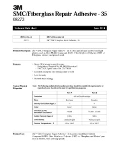 3M SMC/Fiberglass Repair Adhesive-35, 08273, Green, 400 mL Cartridge, 6 ...