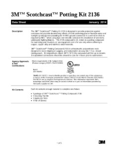 3M™ Scotchcast™ Potting Kit 2136, 1.5 oz, 10/Case | Victory Supply Inc.