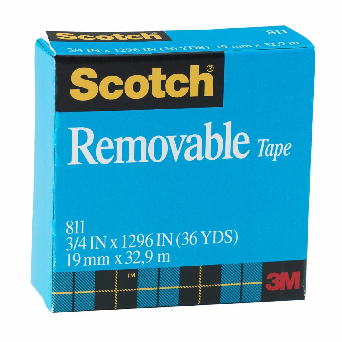 Scotch® Removable Tape 811, 3/4 in x 1296 in (19 mm x 32,9 m) | 3M ...