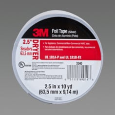 3M™ Foil Tape 3340-V, Silver, 2 1/2 in x 10 yd, 3.9 mil, 9 Rolls/Case ...