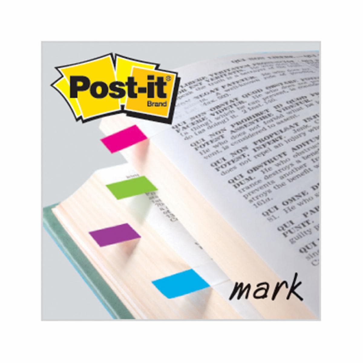 Banderitas Post-it®, Colores: Amarillo, Morado, Rosado, Celeste, 1.2 cm ...