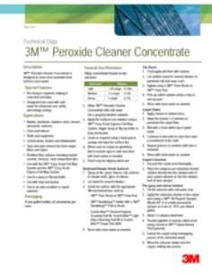 3M Peroxide Cleaner Concentrate, 1 Gallon, 4/Case