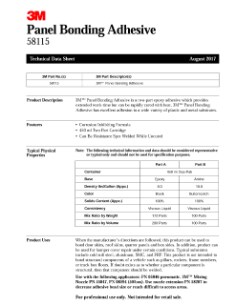 3M™ Panel Bonding Adhesive, 58115, 450 mL DMS Cartridge, 4 per case ...