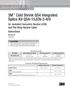3M™ Cold Shrink QS4 Integrated Splice Kits 15-JCN Series | 3M India