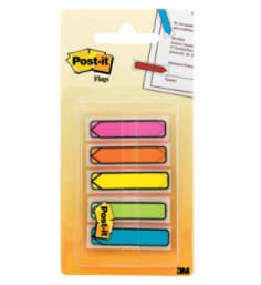 Post-it® Arrow Flags, Bright Colours, 12 x 45 mm 5/Pack, 684-ARR2 | 3M ...