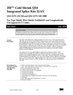 3M™ Cold Shrink QS4 Integrated Splice Kits 35-TS Series | 3M India