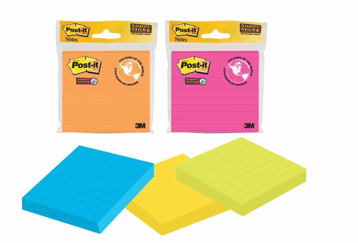 Notas Super Adhesivas Post It® Colección Rio De Janeiro 10 Cm X 10 Cm