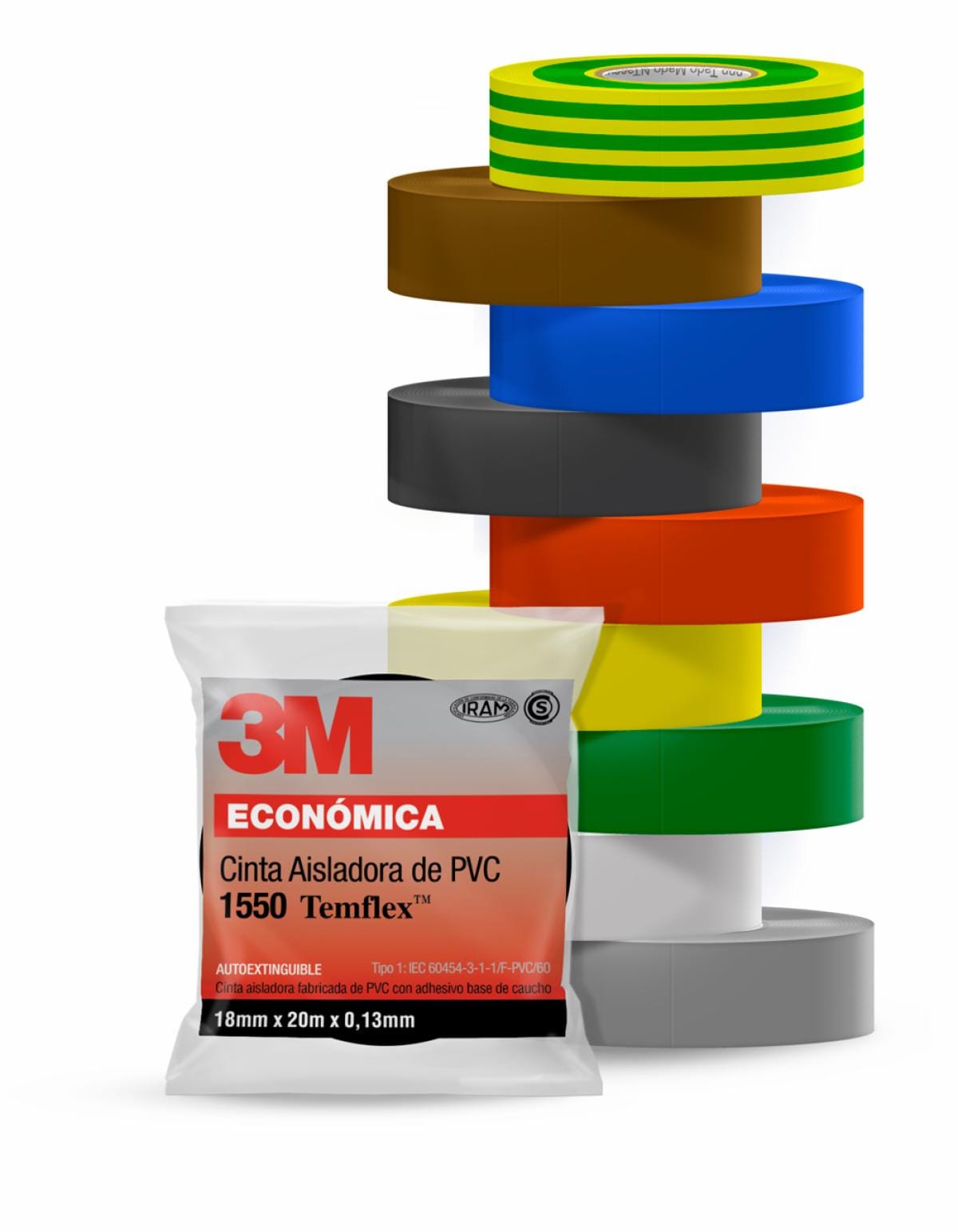 Cinta de PVC 3M™ Temflex™ 1550 | 3M Argentina